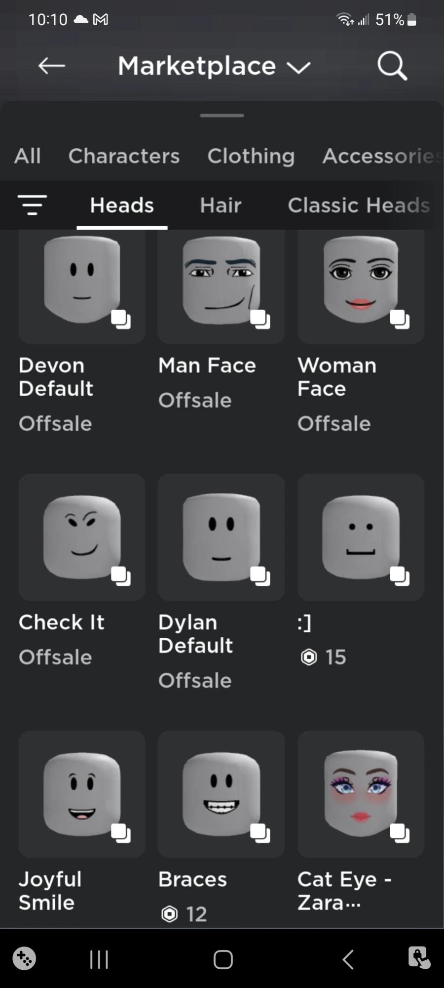 Kinda hate that roblox is getting rid of so many faces (atleast I own ...