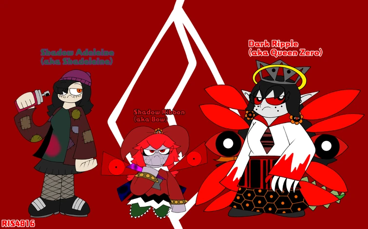 I made my own Mirror World counterparts for Adeleine, Ribbon, and Queen ...