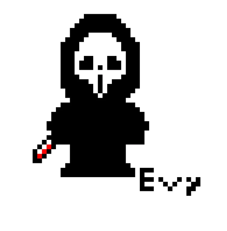 My pixel drawing of Ghostface (full body) | Fandom