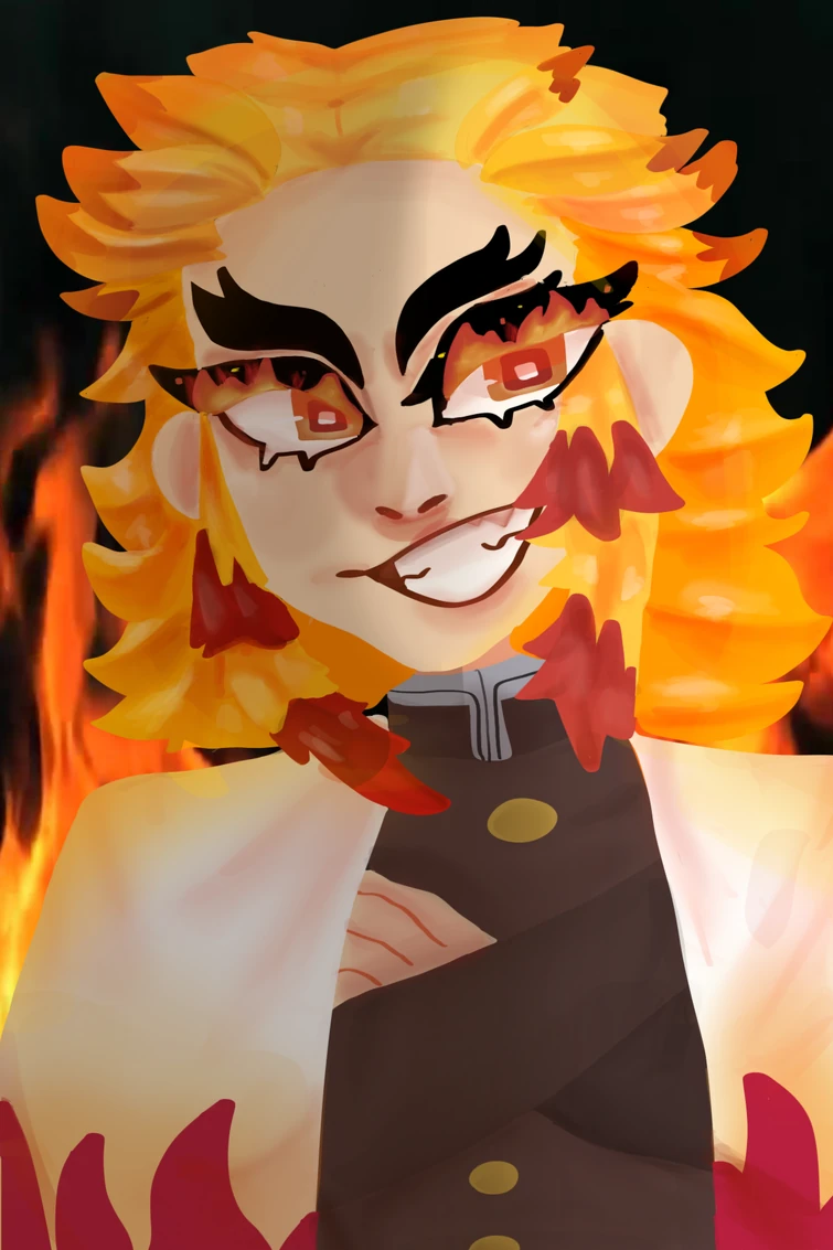 Drew a picture of Rengoku | Fandom