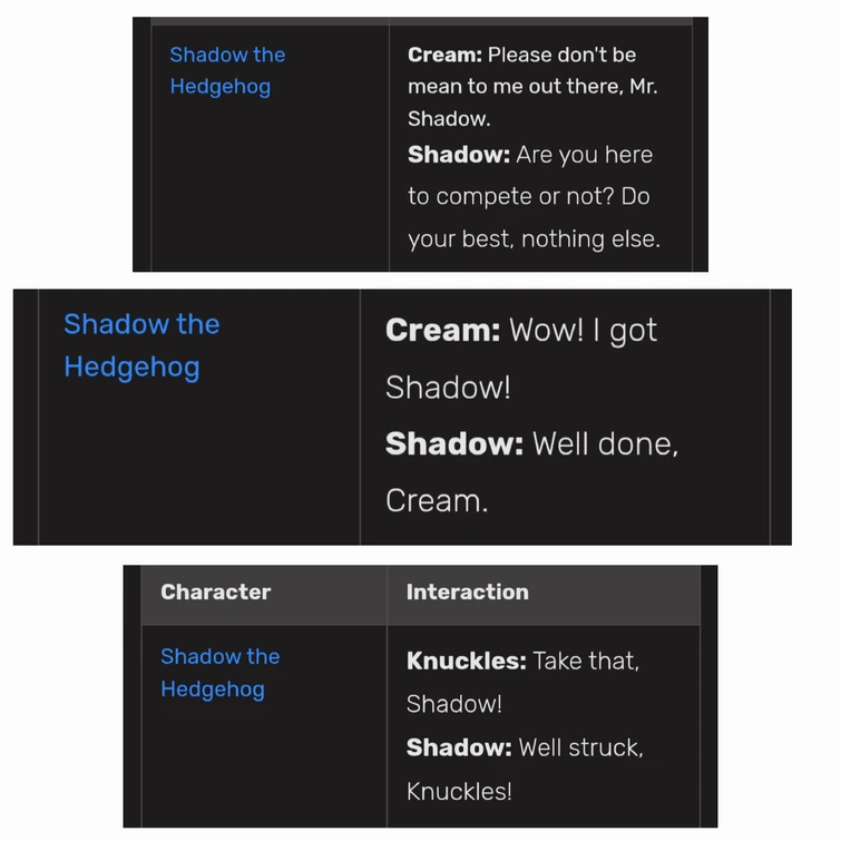 I love how chill and based post frontiers Shadow is so far, as he ...