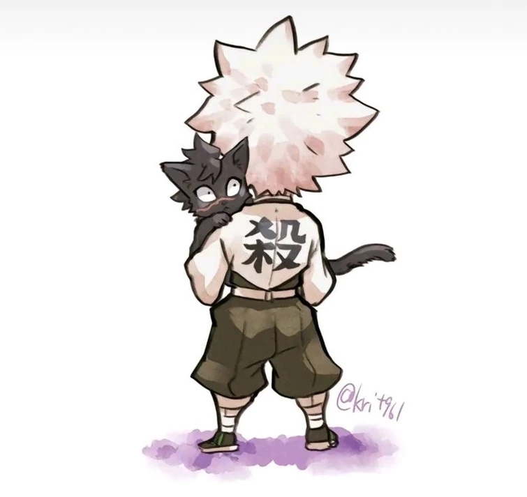 Sanemi with Kitty Art | Fandom