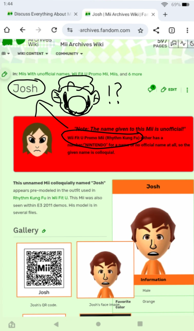 I saw this on the Mii Wiki. | Fandom