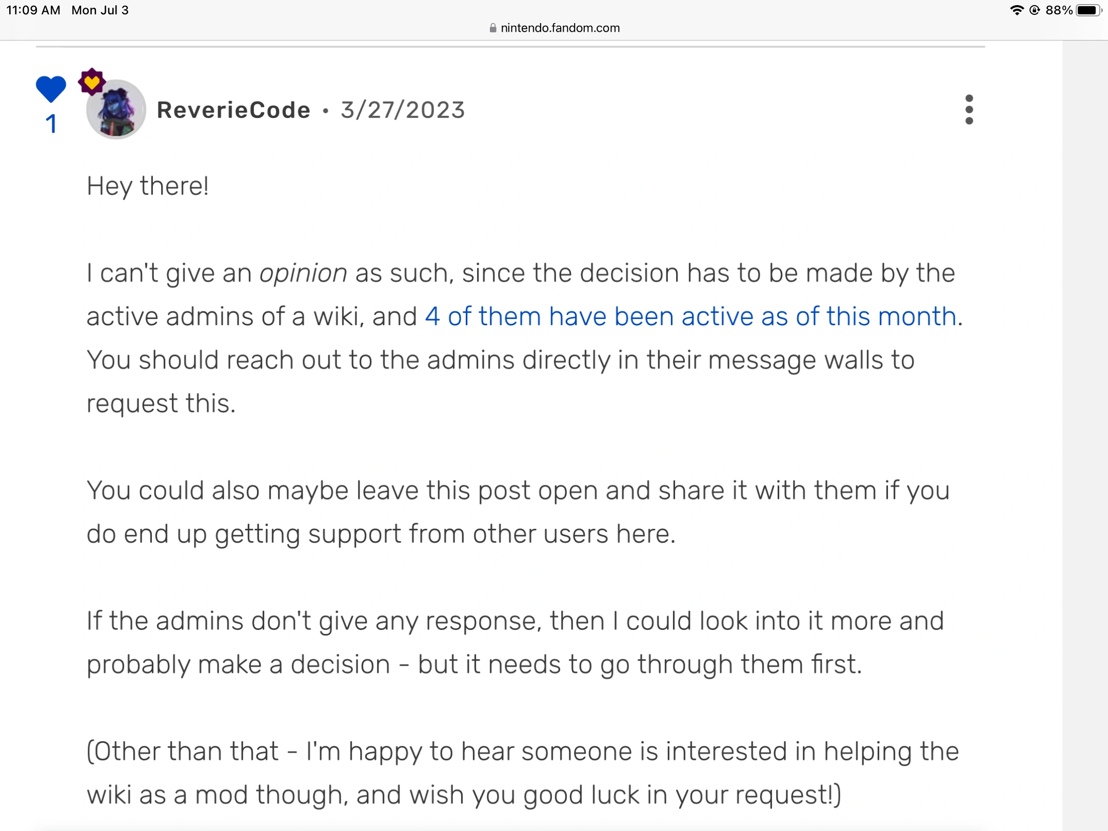 Proposal: Discussion Moderator Rights for Lolman2026 | Fandom