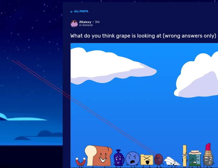 What do you think grape is looking at (wrong answers only) | Fandom