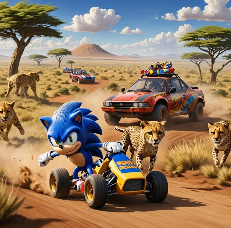 AI art: Sonic racing with the cheetahs | Fandom