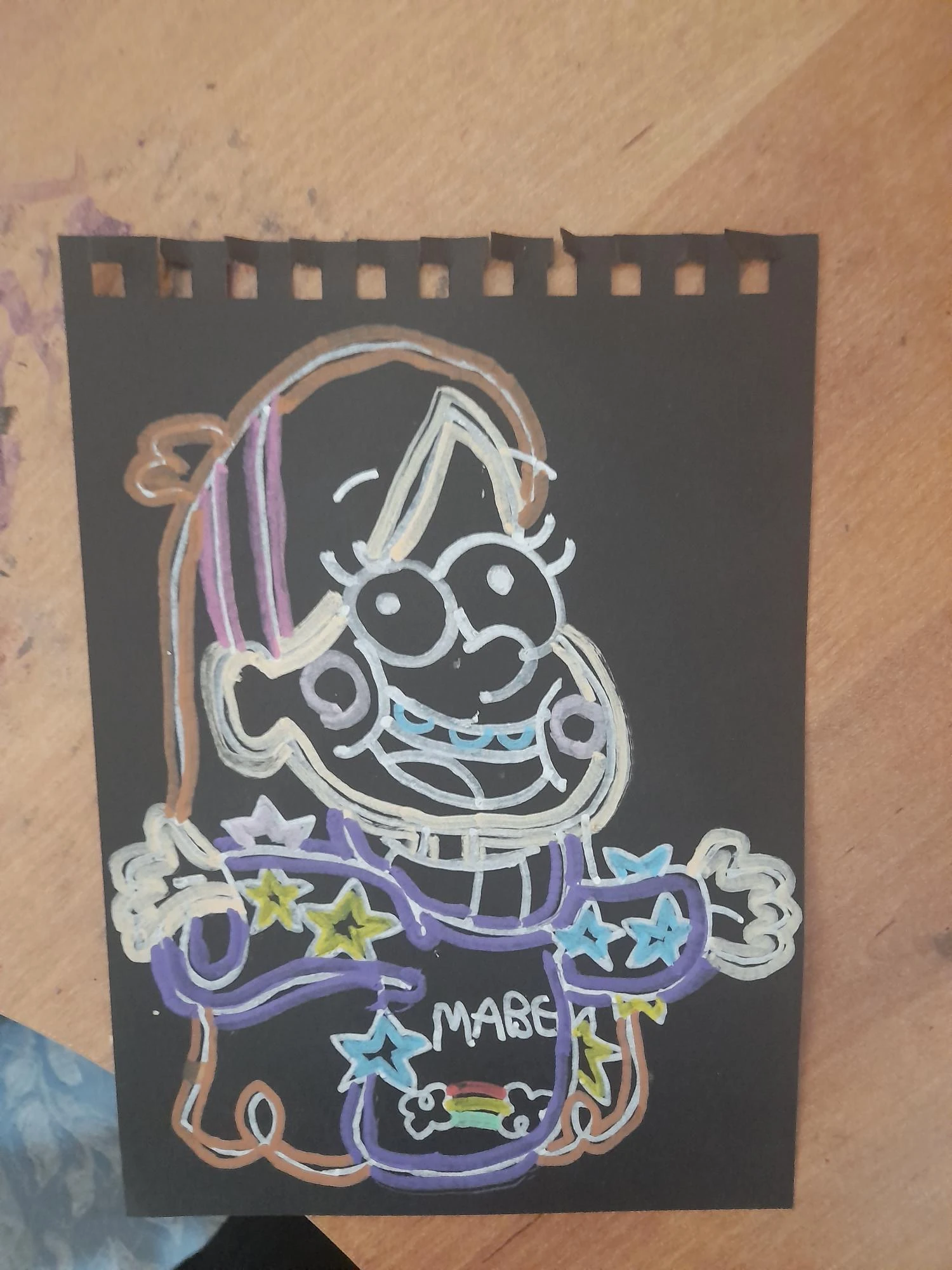 My Posca pen drawing of Mabel (glow effect) | Fandom