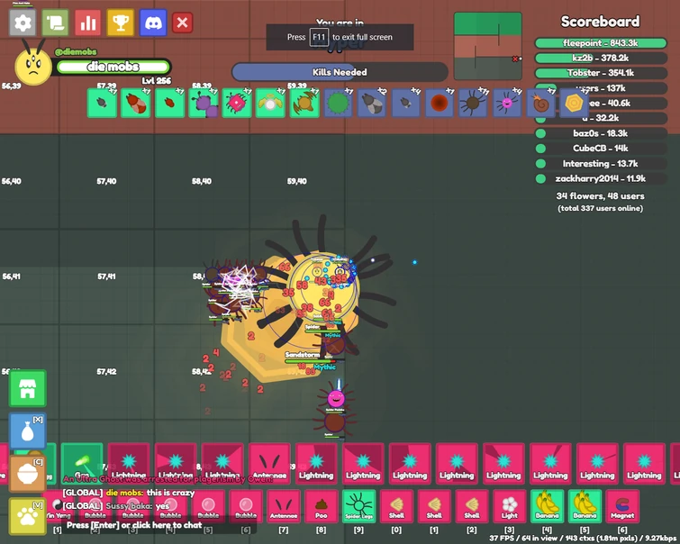 horde of spiders trying to kill me and other super egg users in hornex ...