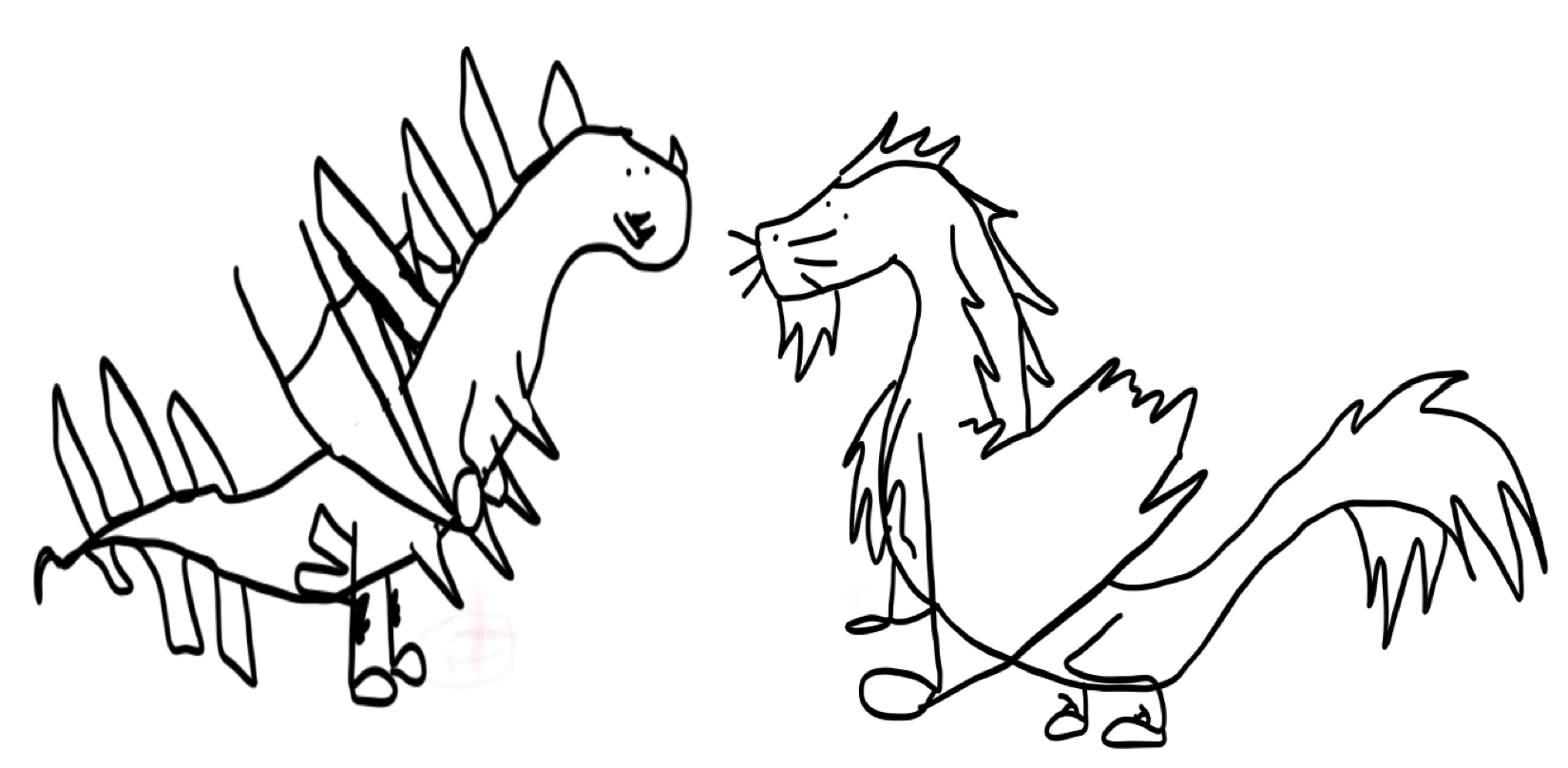 drawing creatures as goofy doodles every day for a month day18 | Fandom