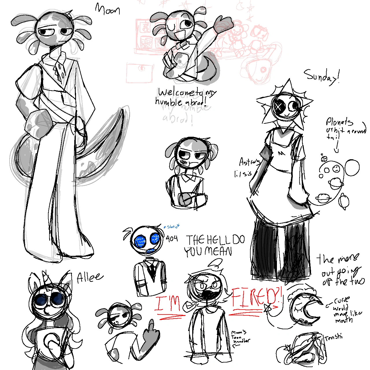 Some oc sketches (Basically some redesigns) | Fandom