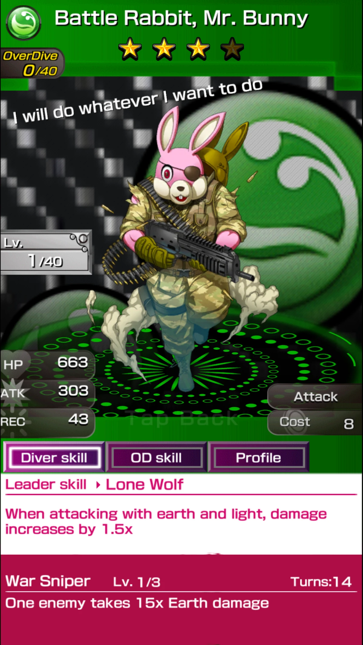 Battle Rabbit, Mr. Bunny (0050) | Eighteen Wikia | Fandom