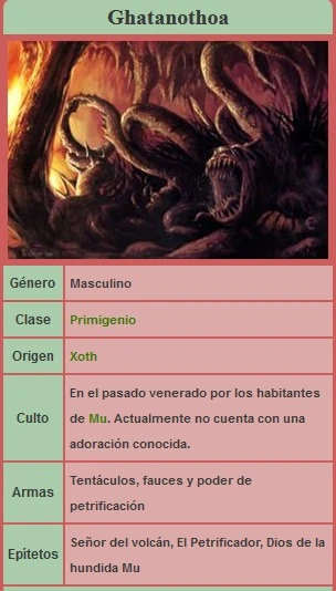 Ghatanothoa | Wiki El Bestiario | Fandom