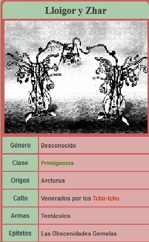 Lloigor y Zhar | Wiki El Bestiario | Fandom
