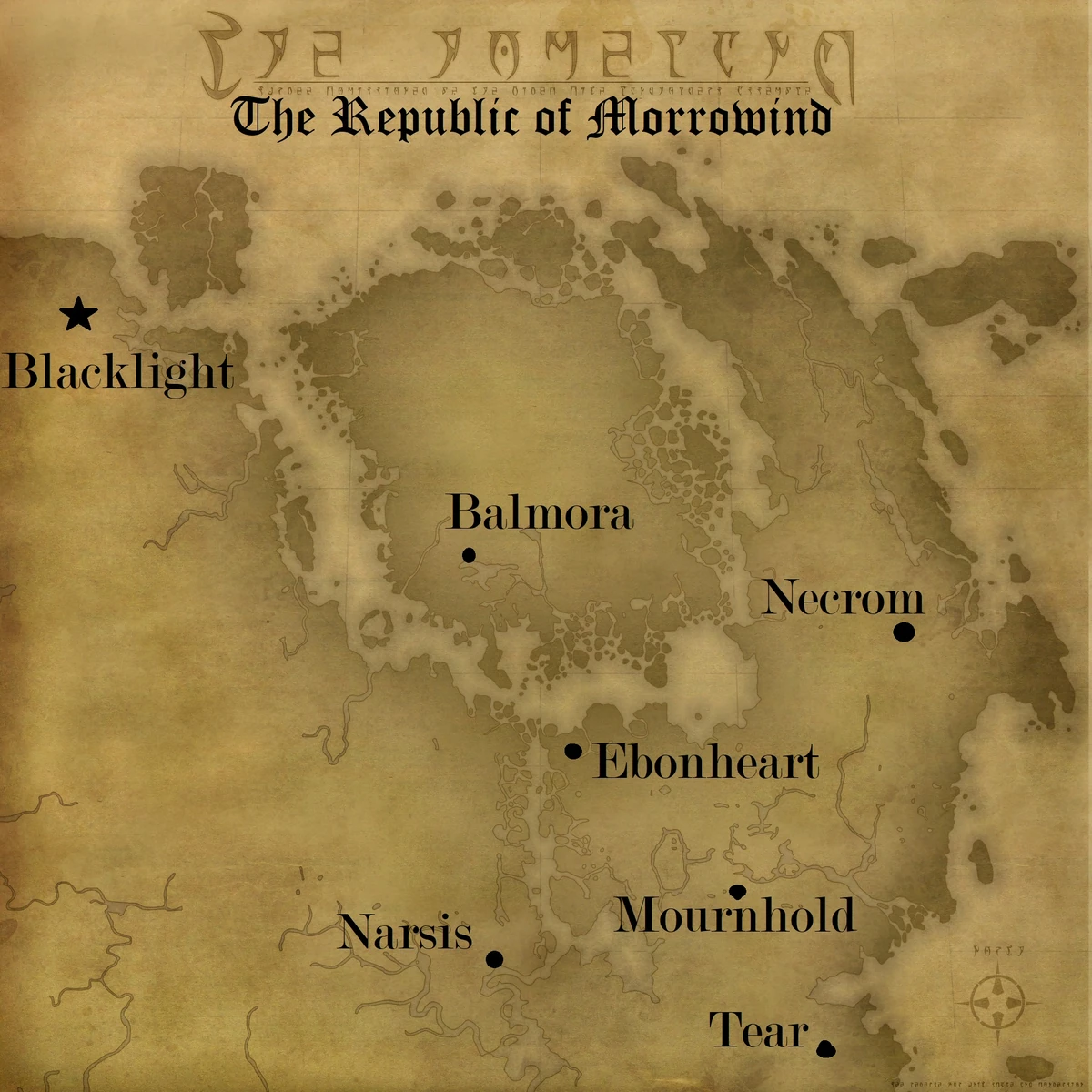 Elder Scrolls Morrowind Map
