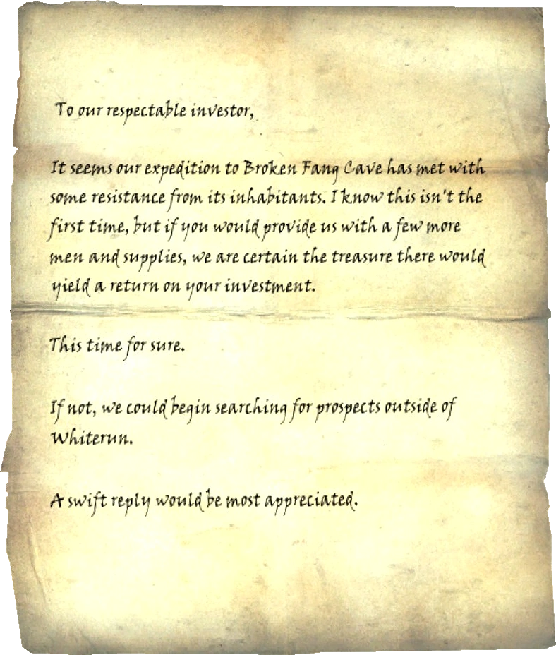 Courier's Letter | Elder Scrolls | Fandom