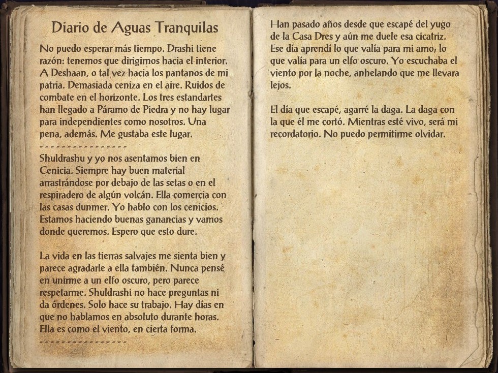 Diario De Aguas Tranquilas Elder Scrolls Fandom