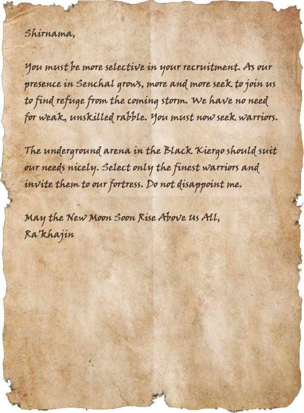 Letter to Shirnama | Elder Scrolls | Fandom