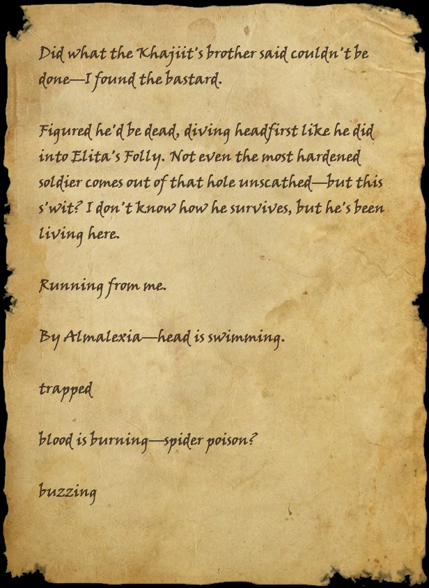 Mossy Note | Elder Scrolls | Fandom