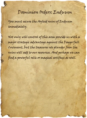 Dominion Orders: Enduum | Elder Scrolls | Fandom