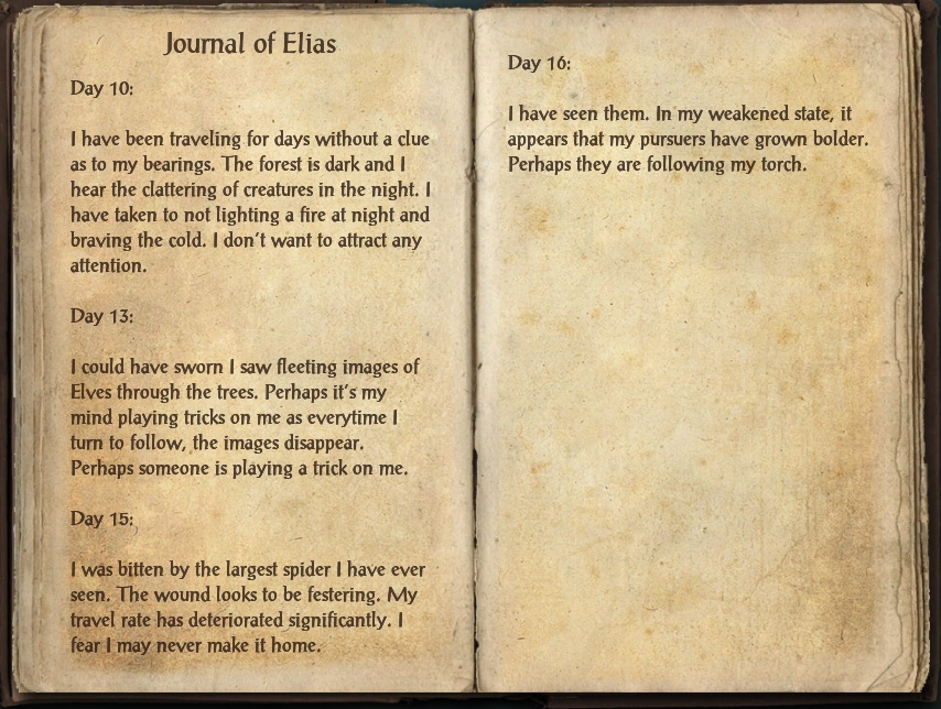 Journal of Elias | Elder Scrolls | Fandom