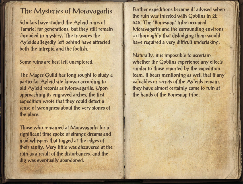 The Mysteries Of Moravagarlis Elder Scrolls Fandom