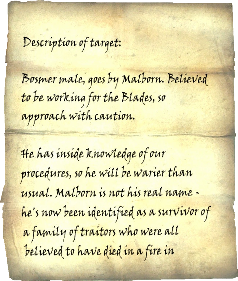 J'datharr's Note | Elder Scrolls | Fandom