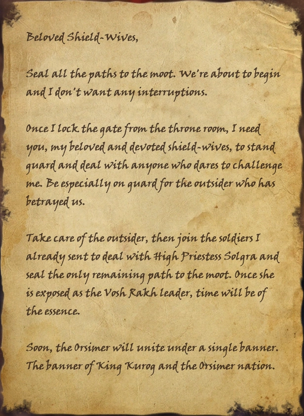 The King's Orders | Elder Scrolls | Fandom