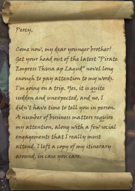 Letter to Percy Velmont | Elder Scrolls | Fandom