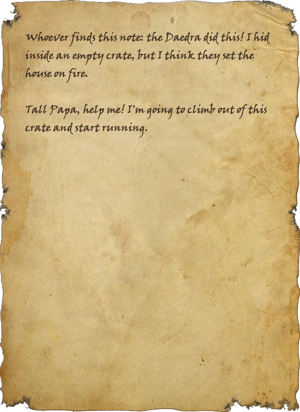 Another Scrawled Note | Elder Scrolls | Fandom