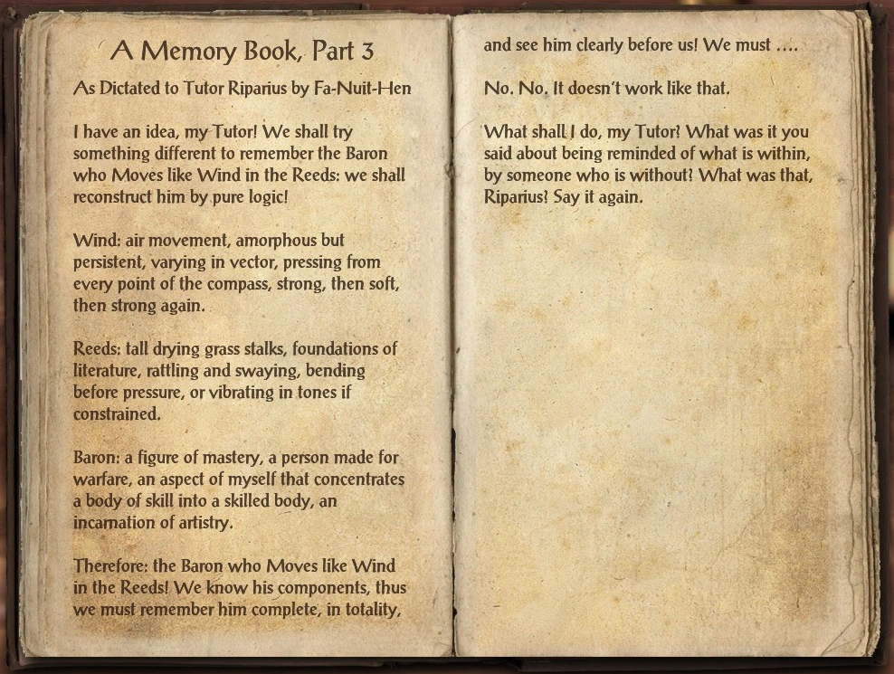 A Memory Book, Part 3 | Elder Scrolls | Fandom
