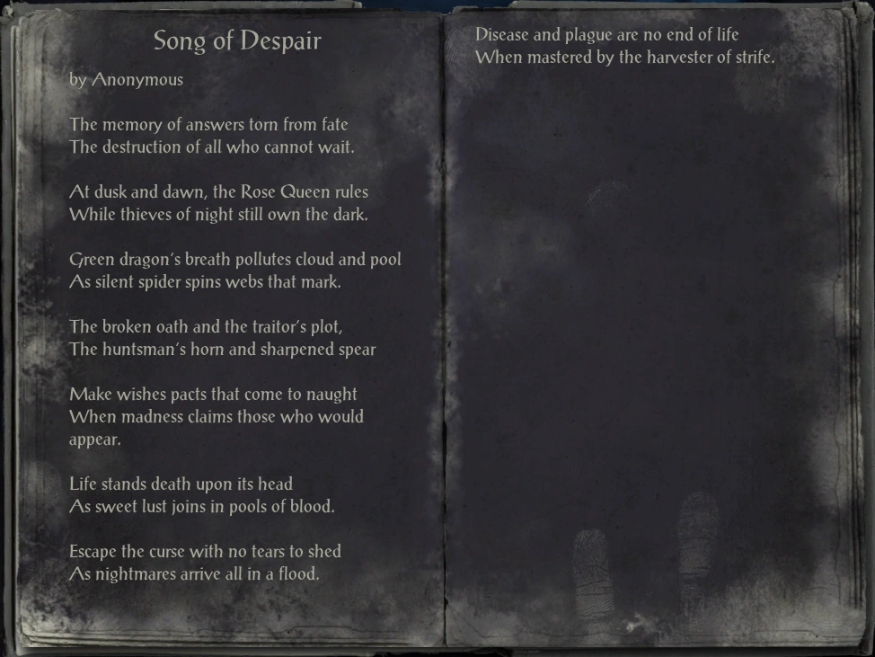 Song of Despair | Elder Scrolls | Fandom