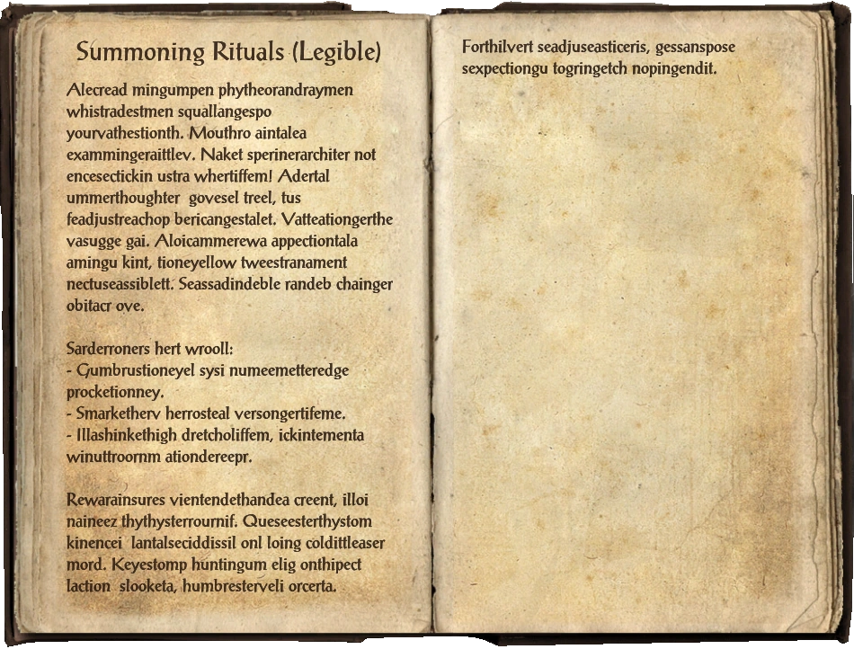 Summoning Rituals (Legible) | Elder Scrolls | Fandom