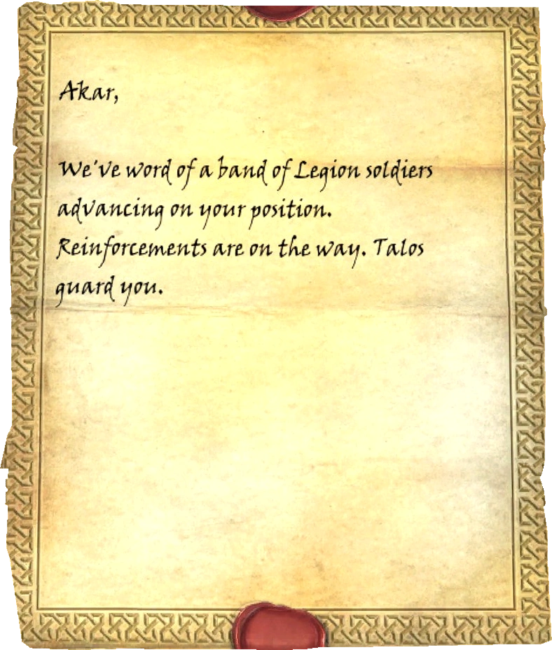 Watchtower Guard's Letter | Elder Scrolls | Fandom