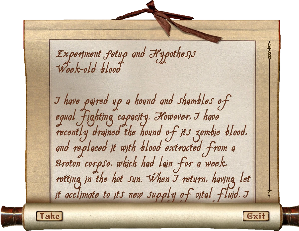 Week-old blood | Elder Scrolls | Fandom