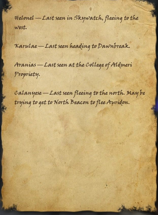 List of Names | Elder Scrolls | Fandom
