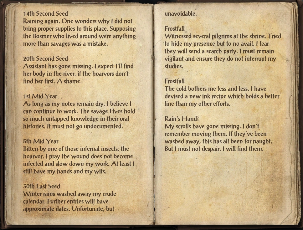 Moldy Journal | Elder Scrolls | Fandom