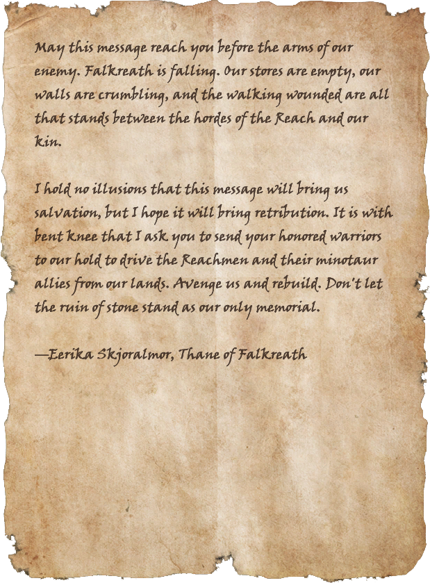 Urgent Missive Elder Scrolls Fandom