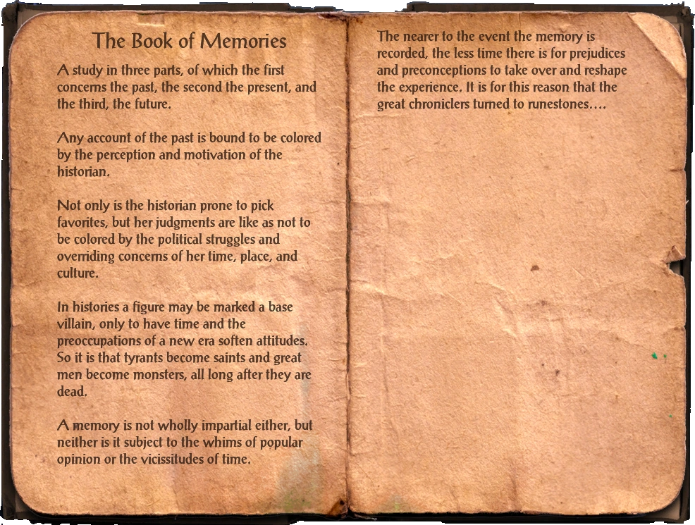 The Book of Memories | Elder Scrolls | Fandom