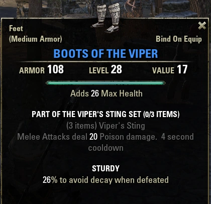 Viper's Sting | Elder Scrolls | Fandom