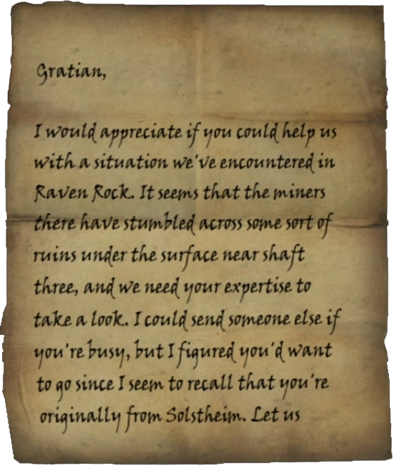 Gratian's Letter | Elder Scrolls | Fandom