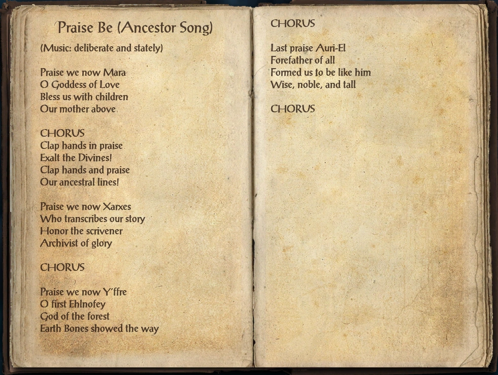 Praise Be (Ancestor Song) | Elder Scrolls | Fandom