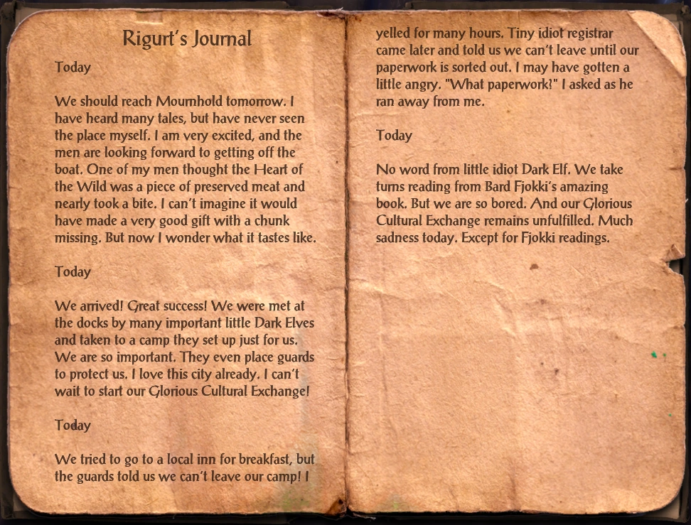 Rigurt's Journal | Elder Scrolls | Fandom