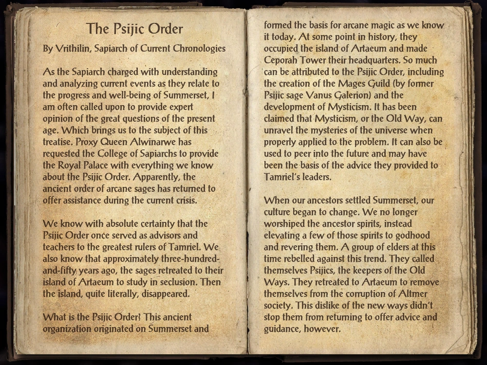 The Psijic Order | Elder Scrolls | Fandom