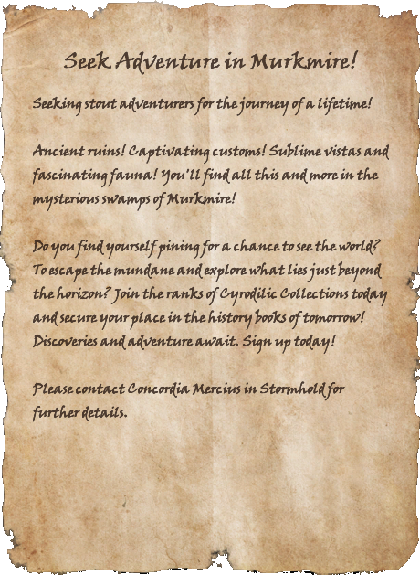 Seek Adventure in Murkmire! | Elder Scrolls | Fandom Seek Adventure in Murkmire! | Elder Scrolls | Fandom