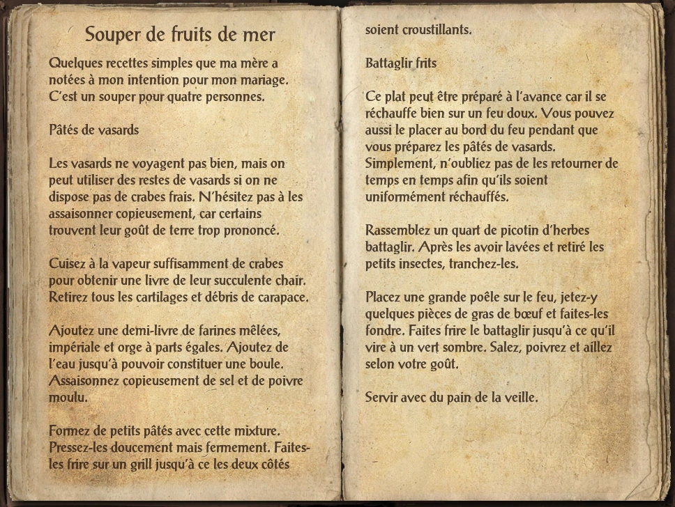 Souper de fruits de mer | Wiki The Elder Scrolls | Fandom