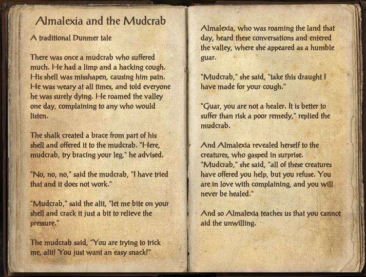 Almalexia and the Mudcrab | Elder Scrolls | Fandom