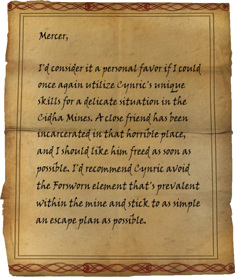 Have Need of Cynric | Elder Scrolls | Fandom