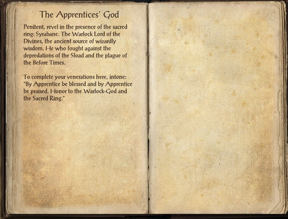 The Apprentices' God | Elder Scrolls | Fandom