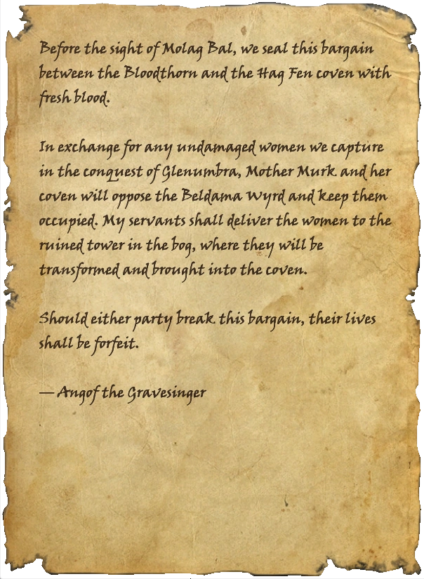 Blood-Sealed Contract | Elder Scrolls | Fandom