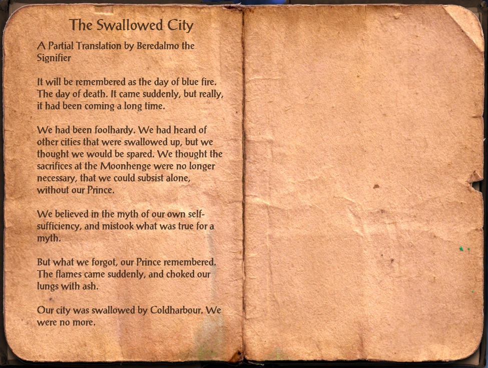 The Swallowed City | Elder Scrolls | Fandom